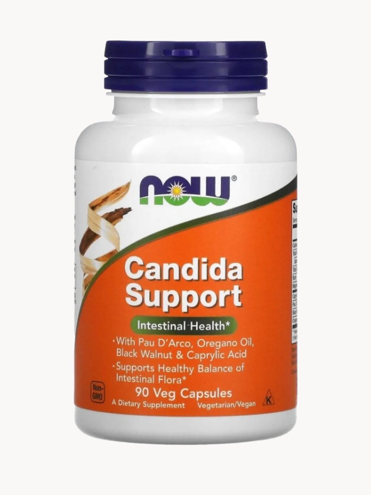 NOW Candida Support, Битоин (Витамин B7), Каприловая кислота для иммунитета, кишечника и пищеварения, 90 капсул