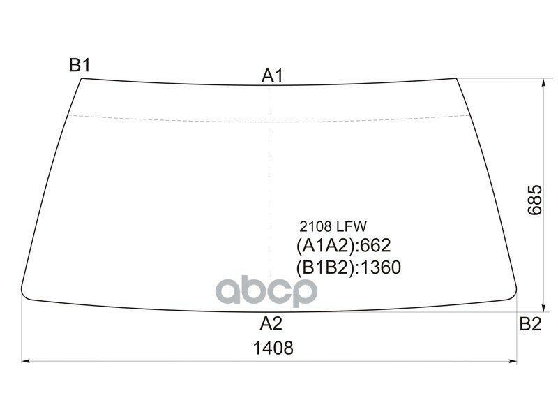 Стекло лобовое LADA 2108 84-04 / 2109 87-06 XYG арт. 2108 LFW