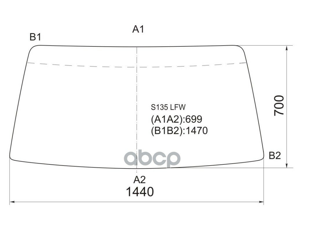 Стекло лобовое Mazda Bongo 90-99 / Nissan Vanette 94-99 XYG арт. S135 LFW