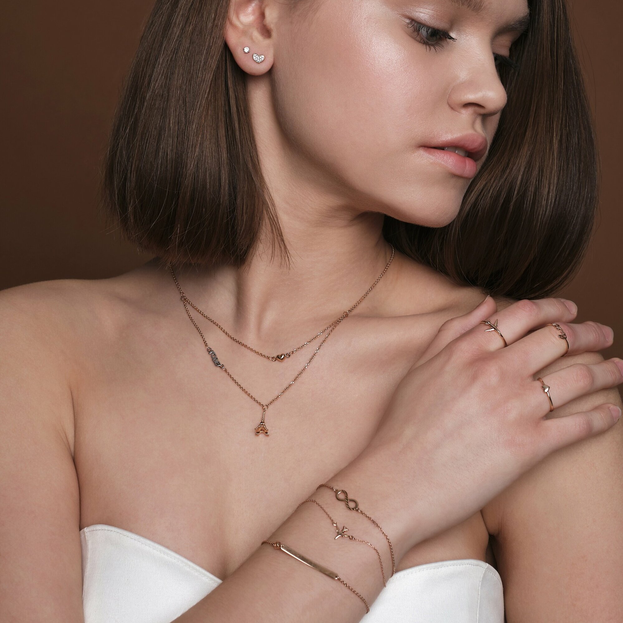 Браслет-цепочка, золото, 585 проба