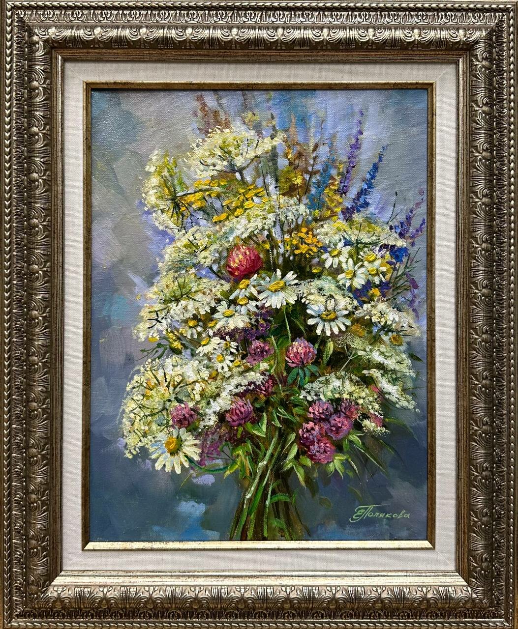 Картина маслом, цветы "Лето" 2