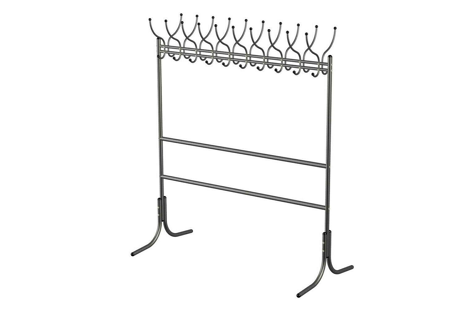 Вешалка гардеробная Мебелик М 12 черный Размеры: Высота 1920мм Глубина 710мм Ширина 1510мм