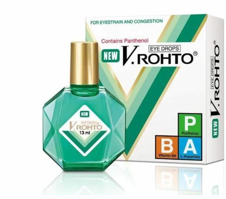 Стик. Увлажняющие, витаминизированные капли V.ROHTO THUOC NHO MAT, EYE DROPS, 13мл, Вьетнам