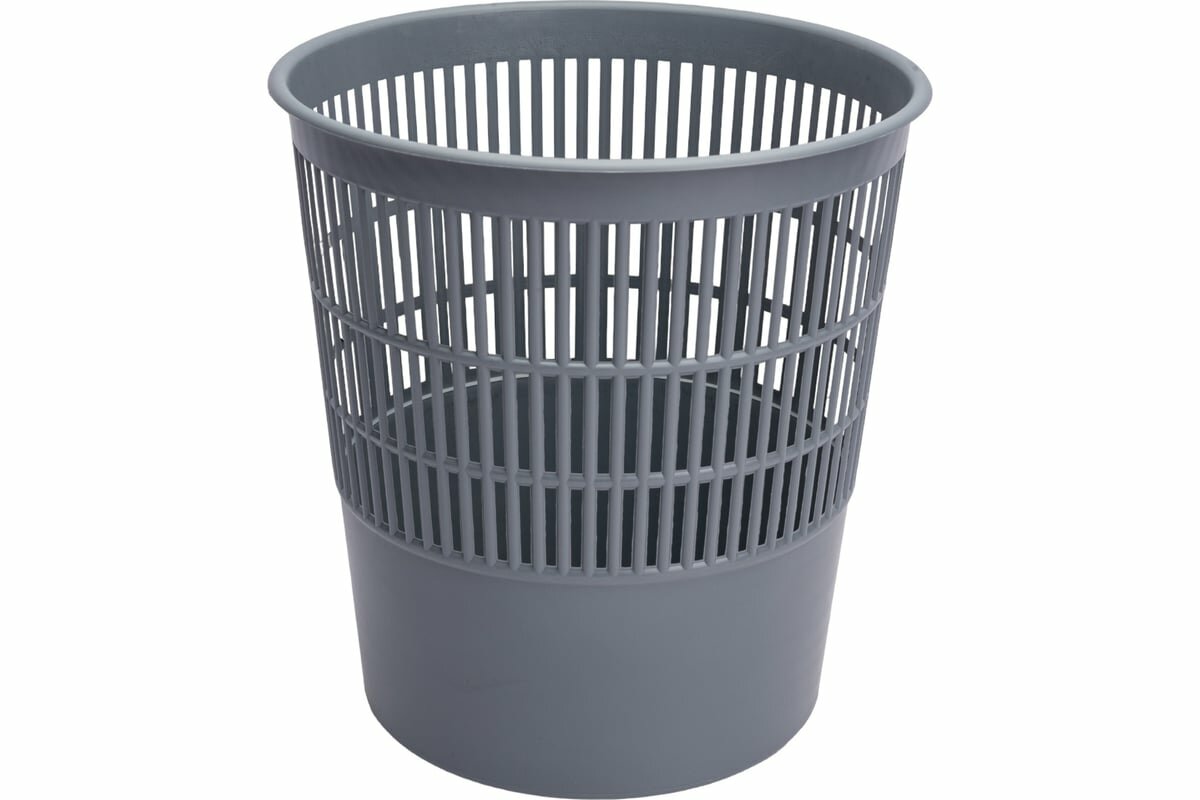 Осколпласт Корзина для мусора 10 л серая 764231