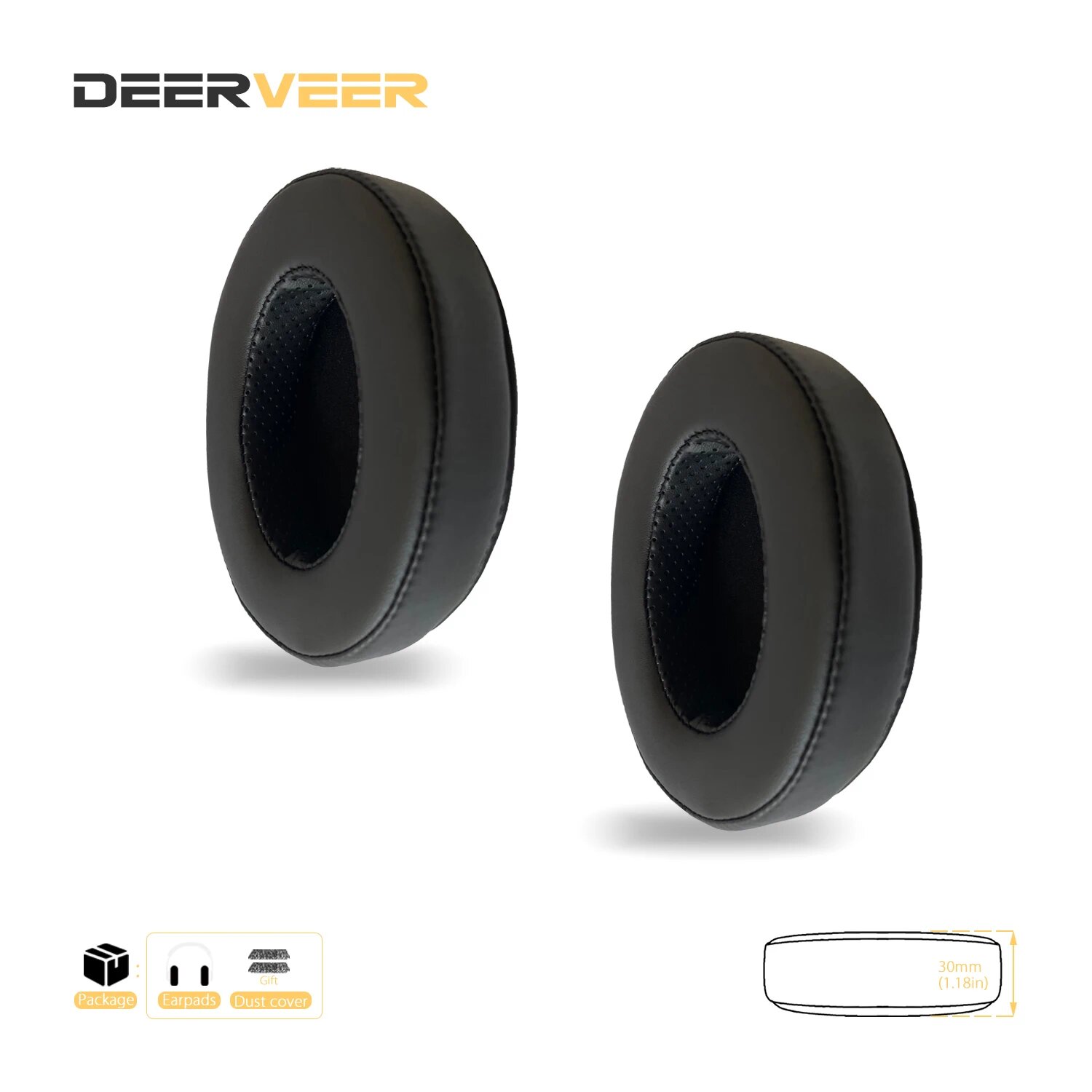 Сменные амбушюры DEERVEER для HyperX Cloud Revolver, Revolver S, утолщенные подушки из пены с эффектом памяти, повязка на голову