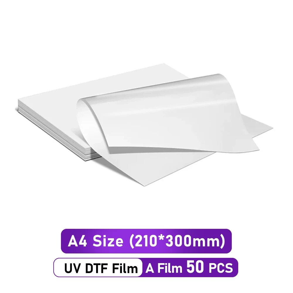 OYfame UV DTF пленка A4 A3 бесцветная для УФ-принтера A4 Film A 50pcs