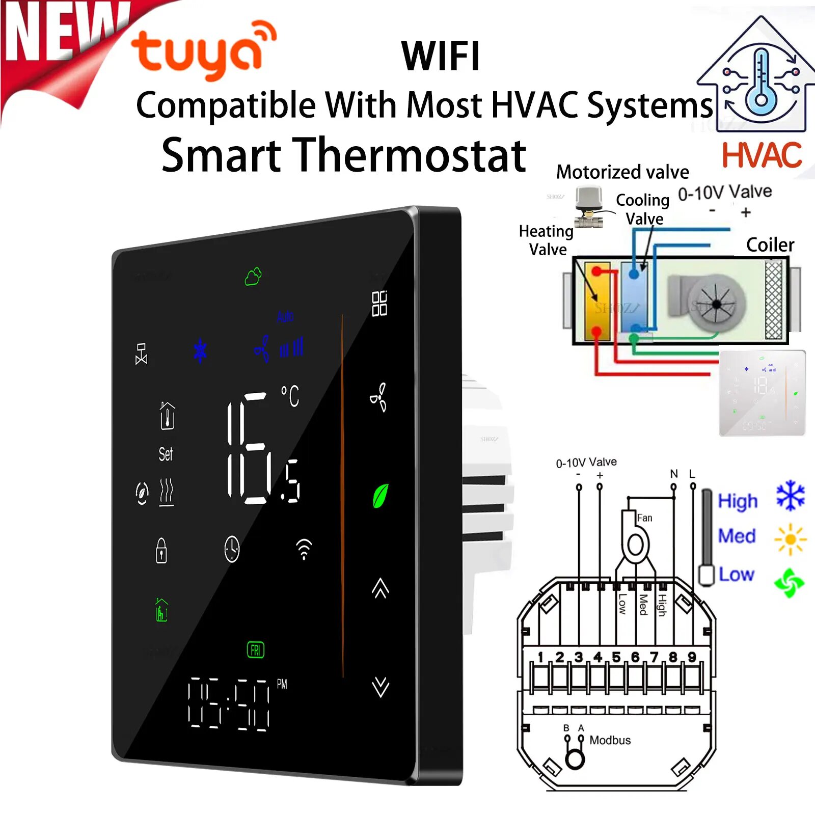 TUYA Wi-Fi Термостат WIFI White