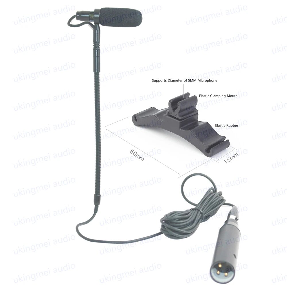 Микрофон инструментальный 3Pin XLR 48 Adapter для виолончели