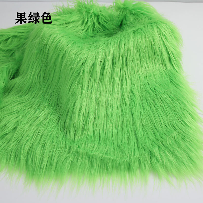 Плюшевая ткань, 1000г, фруктово-зеленая