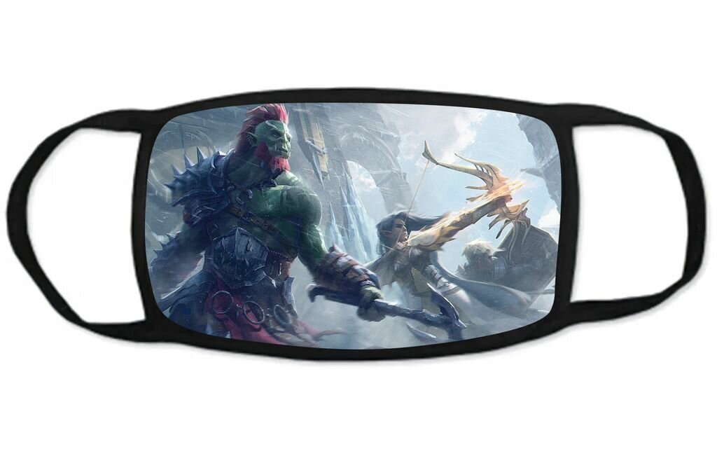 Маска на лицо Raid: Shadow Legends, Рейд: Шедоу Ледженс, Рейд: Легенды Теней №3, Взрослая - 20 на 12,5 см