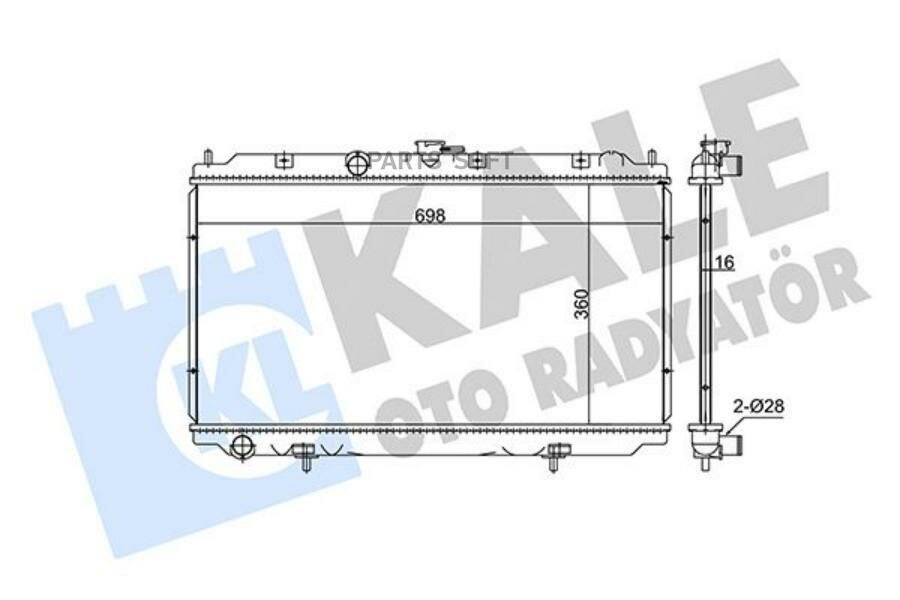 KALE 348640 Радиатор охлаждения для а/м Nissan Almera N16/Primera P12 (00-) MT паяный ()