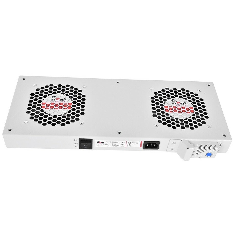 Вентиляторный модуль для телекоммуникационных шкафов ЦМО R-FAN-2T Металл/Пластик