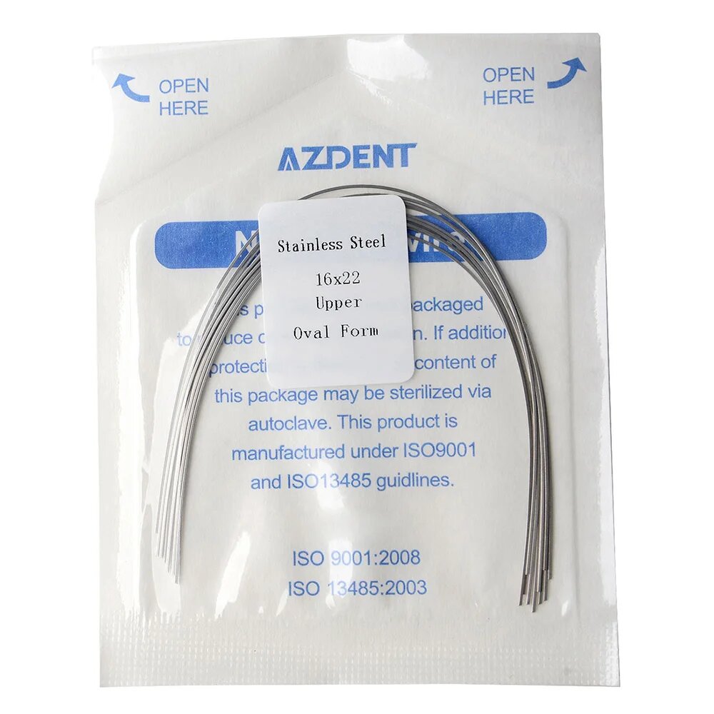 AZDENT Ортодонтические дуги 16x22 Upper