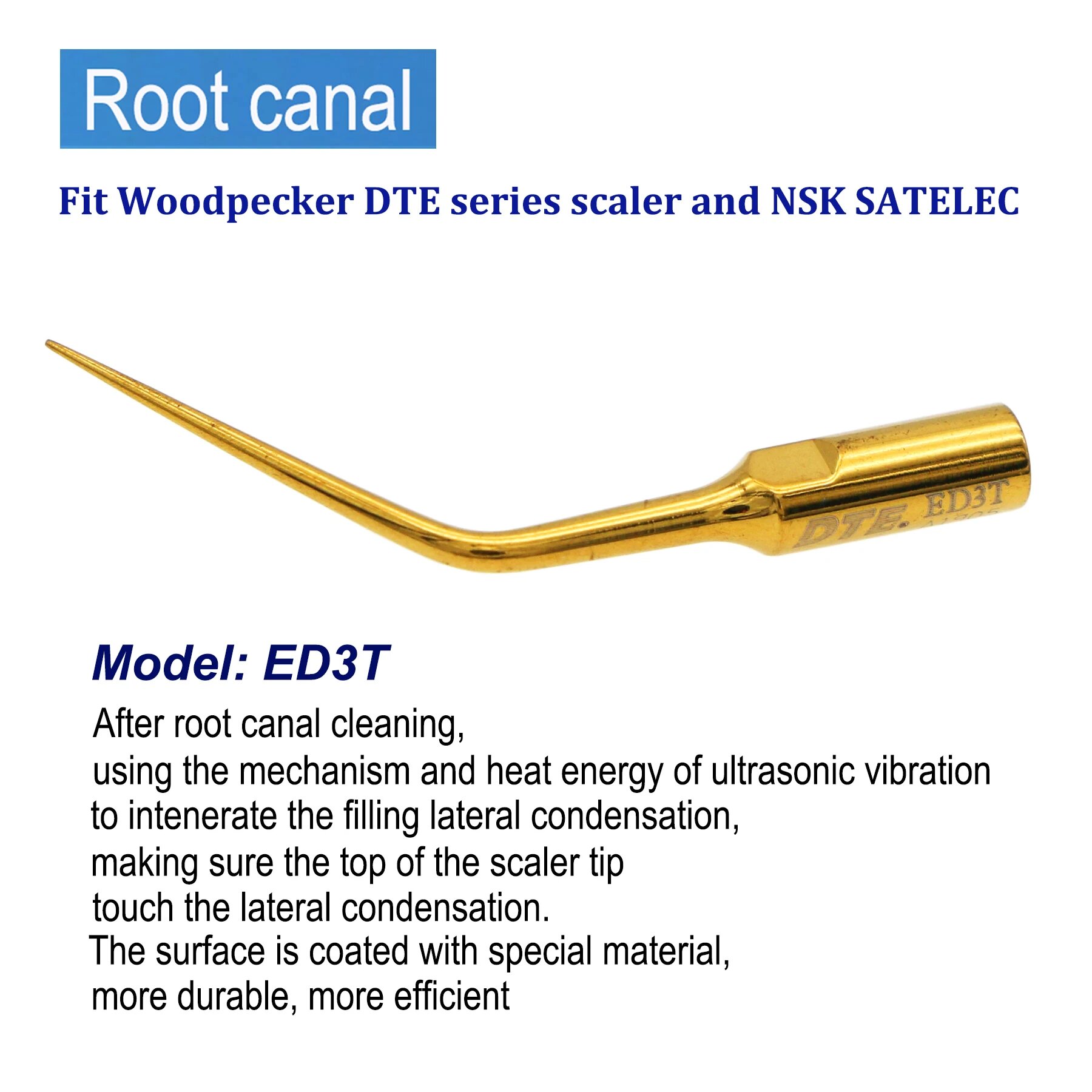 NSK SATELEC Woodpecker DTE эндодонтические наконечники ED1 ED2 ED3 ED4 ED8 ED9 ED14 1Pc--ED3T