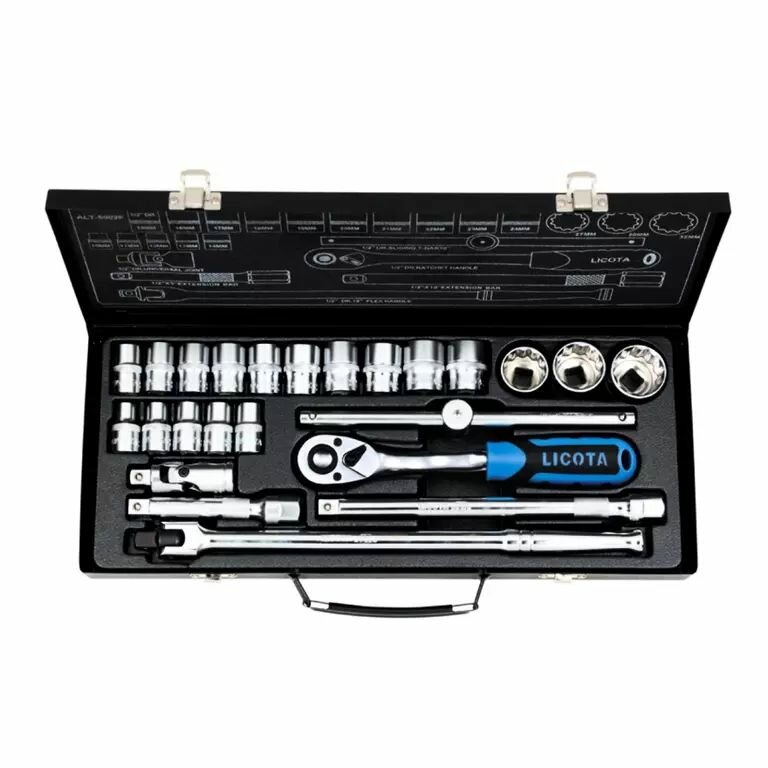 Набор торцевых головок 1/2", 12гр, 5/16 - 1-1/4", 24пр. Licota ALT-5002WS