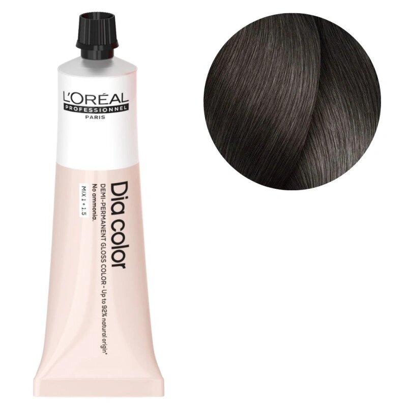Краска для волос L'Oreal Professionnel Coloring Hair DIA Color demi-permanent gloss color, Полуперманентная глянцевая краска для волос, 6.1