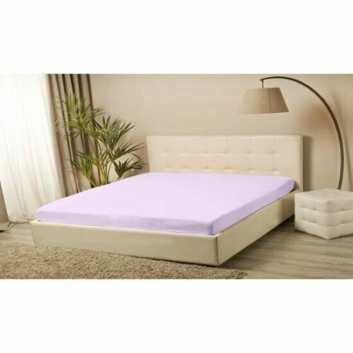 Простыня на резинке Edelson TENCEL 160*200*30, тенцель-трикотаж, EPT-160 лаванда