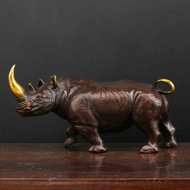 Статуэтка "Носорог" Фэн-Шуй, бронза (23*10*12 см.)-maliang
