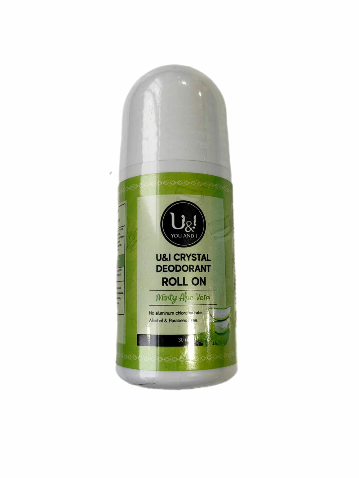 U&I Crystal Deodorant MINTY ALOE VERA (Кристаллический роликовый дезодорант мятное алое вера), 30 мл.