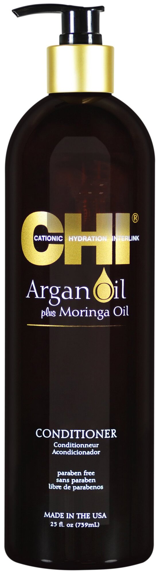 Кондиционер с Маслом Арганы и Маслом Моринга Chi Argan Oil, 739 мл