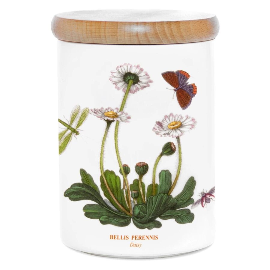 Банка для хранения герметичная Portmeirion Ботанический сад Маргаритка 14 см, фаянс, дерево