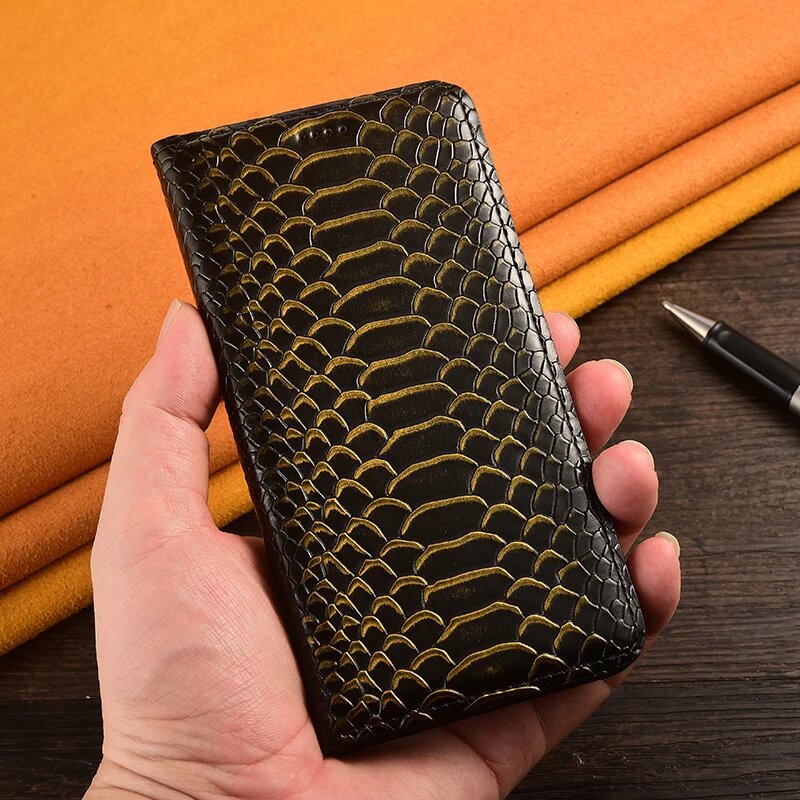 Кожаный чехол-книжка с тиснением под кожу питона для Realme X XT X2 X3 X7 Черный, Black, Realme XT