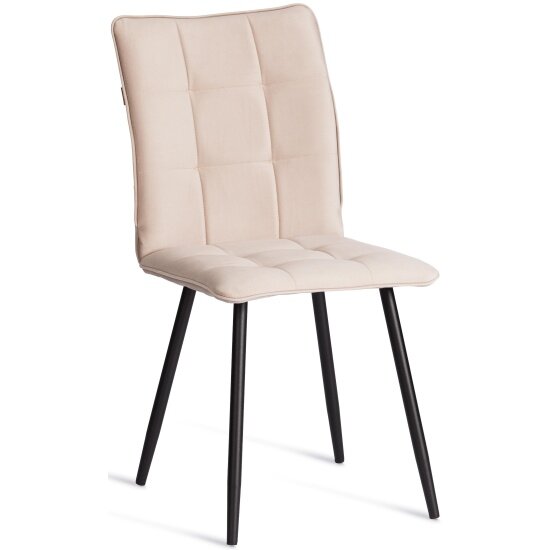 Стул обеденный Tetchair Bari LT, велюр, бежевый/черный, 7, 41х55х89 см