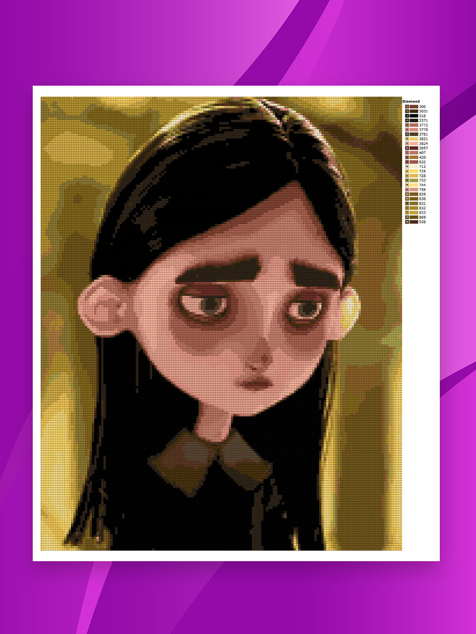 Алмазная мозаика без подрамника - вышивка Паранорман - Агата 40 х 50 см