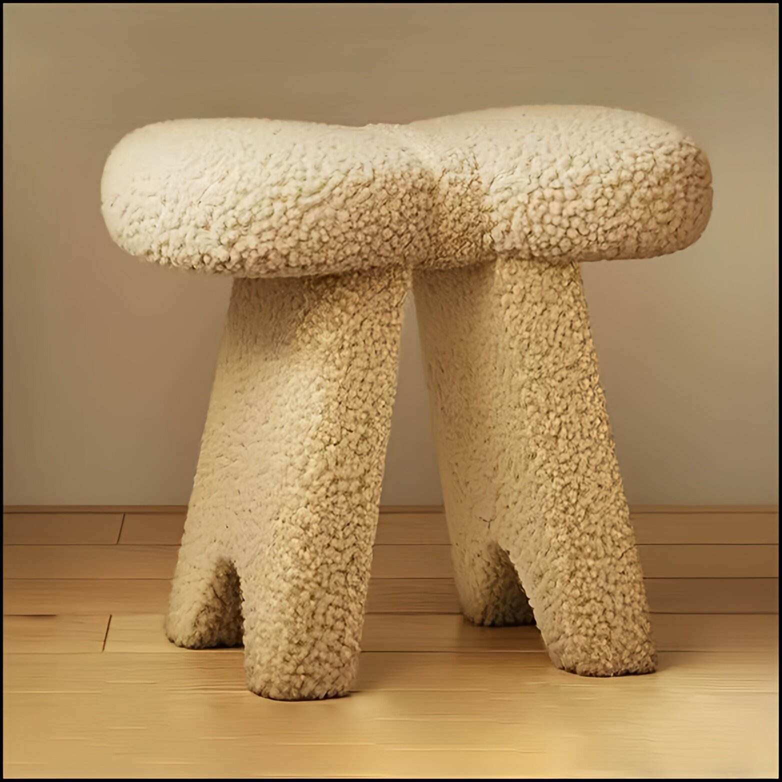 Табурет-стремянка, 50 см x 30 см x 45 см, ДПК, мягкое сиденье, цвет хаки