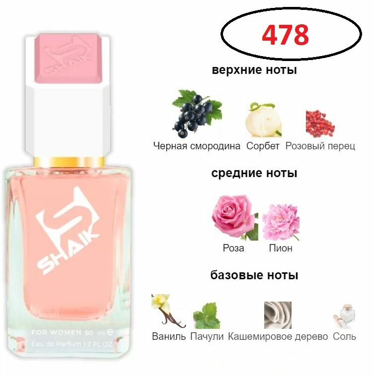 SHAIK PARIS W 478 Floral Oriental Olympea Flora масляные женские духи, парфюмерная вода женская, туалетная вода для женщин 50мл