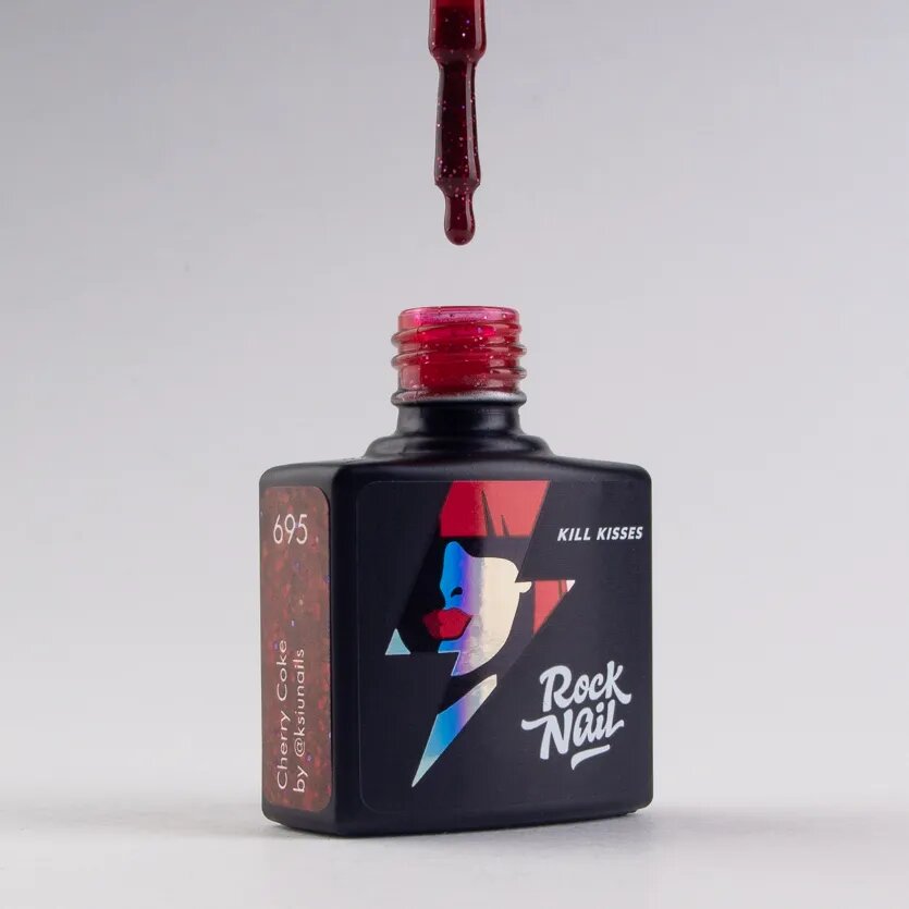 Гель-лак RockNail №695 Kill Kisses (Cherry Coke) 10 мл