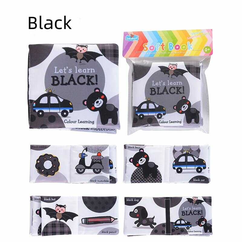 Мягкая тканевая книжка, для новорожденных, для детей 0-36 месяцев, образовательная игрушка