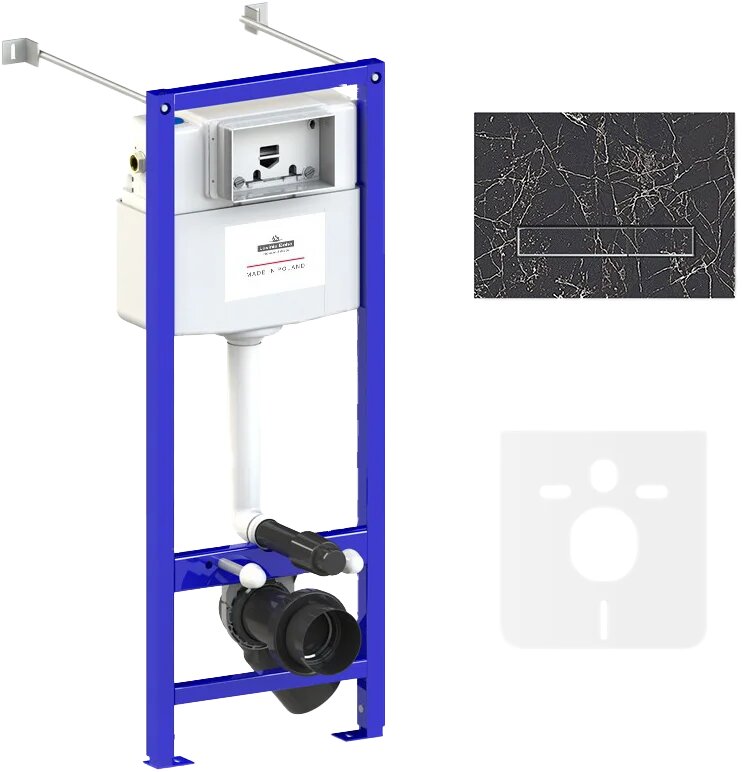 Инсталляция с кнопкой Lavinia Boho RelFix 77020038 42, 5 см, крепление к стене/к полу, матовая