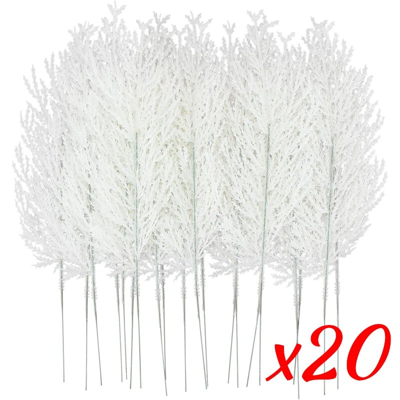Искусственные белые сосновые ветки, 100 шт. 20PCS