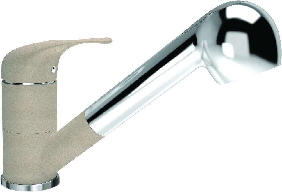 Смеситель для кухни Florentina Сигма 313.14L.1223.107 с выдвижным изливом, хром/песочный