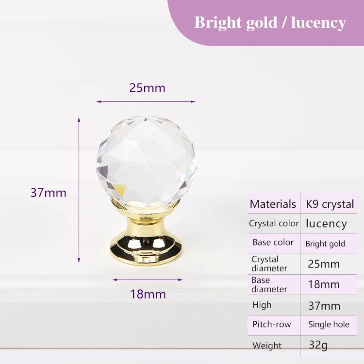 Красочные хрустальные стеклянные шары, ручки, дверные ручки для шкафа, мебель, ручки для ящиков шкафа для ванной комнаты, ручки для шкафа с одним отверстием