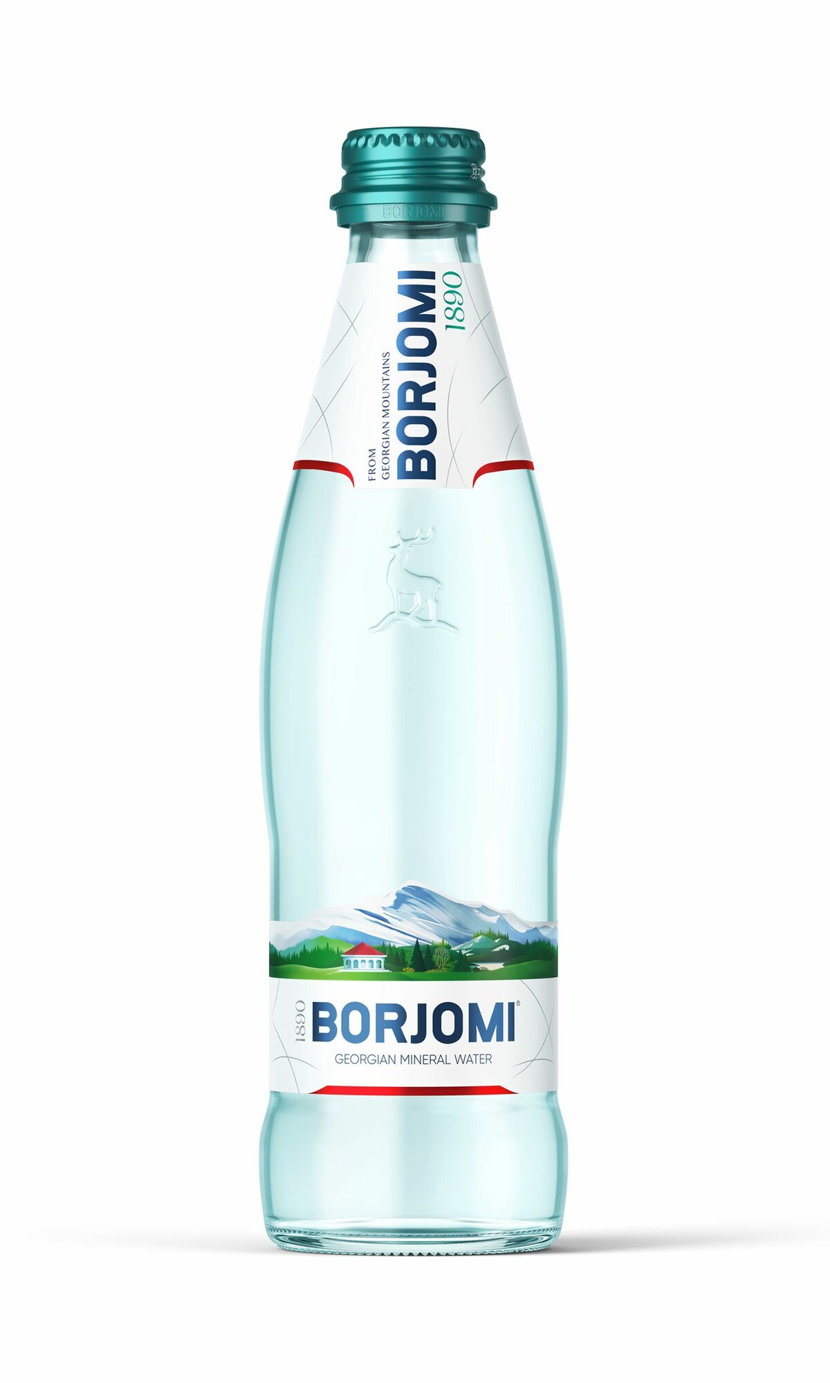 Вода Borjomi (Боржоми) природная минеральная, 12 шт по 0.33л, стекло