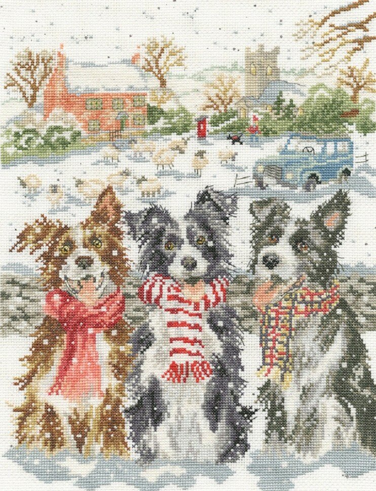Набор для вышивания Bothy Threads #XHD146 While Shepherds Watched (Пока Пастухи наблюдали), Счетный крест, 26 х 34 см