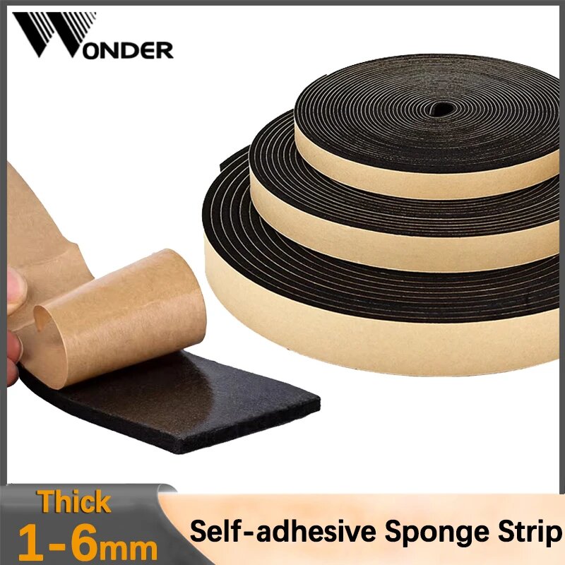 Самоклеящаяся уплотнительная лента EPDM 10 м 2x10mm