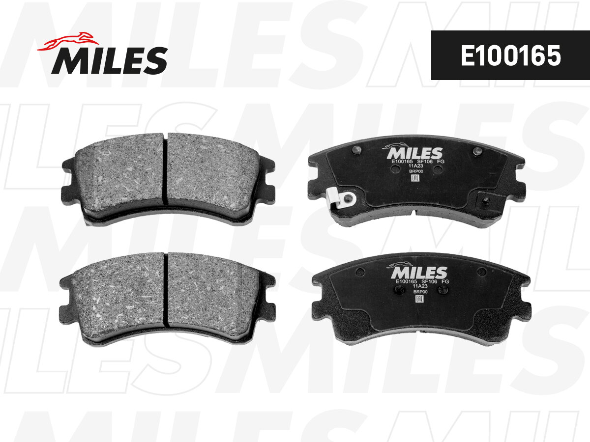 MILES Колодки тормозные передние (без датчика) с индикатором износа (Смесь Semi-Metallic) MAZDA 6 02 (TRW GDB3310) E100165