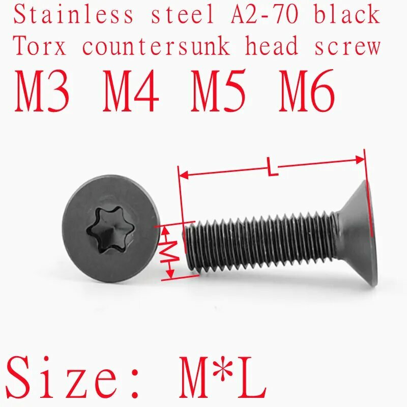 Винты Torx M6х25 мм, нержавеющая сталь, 10шт