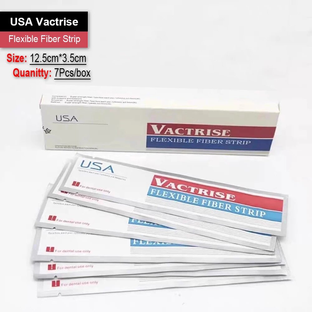 1/2 коробки, высококачественные стоматологические гибкие волокнистые полоски, США, Vactrise Light Cure, лента из стекловолокна, стоматология, ортодонтическая фиксация зубов