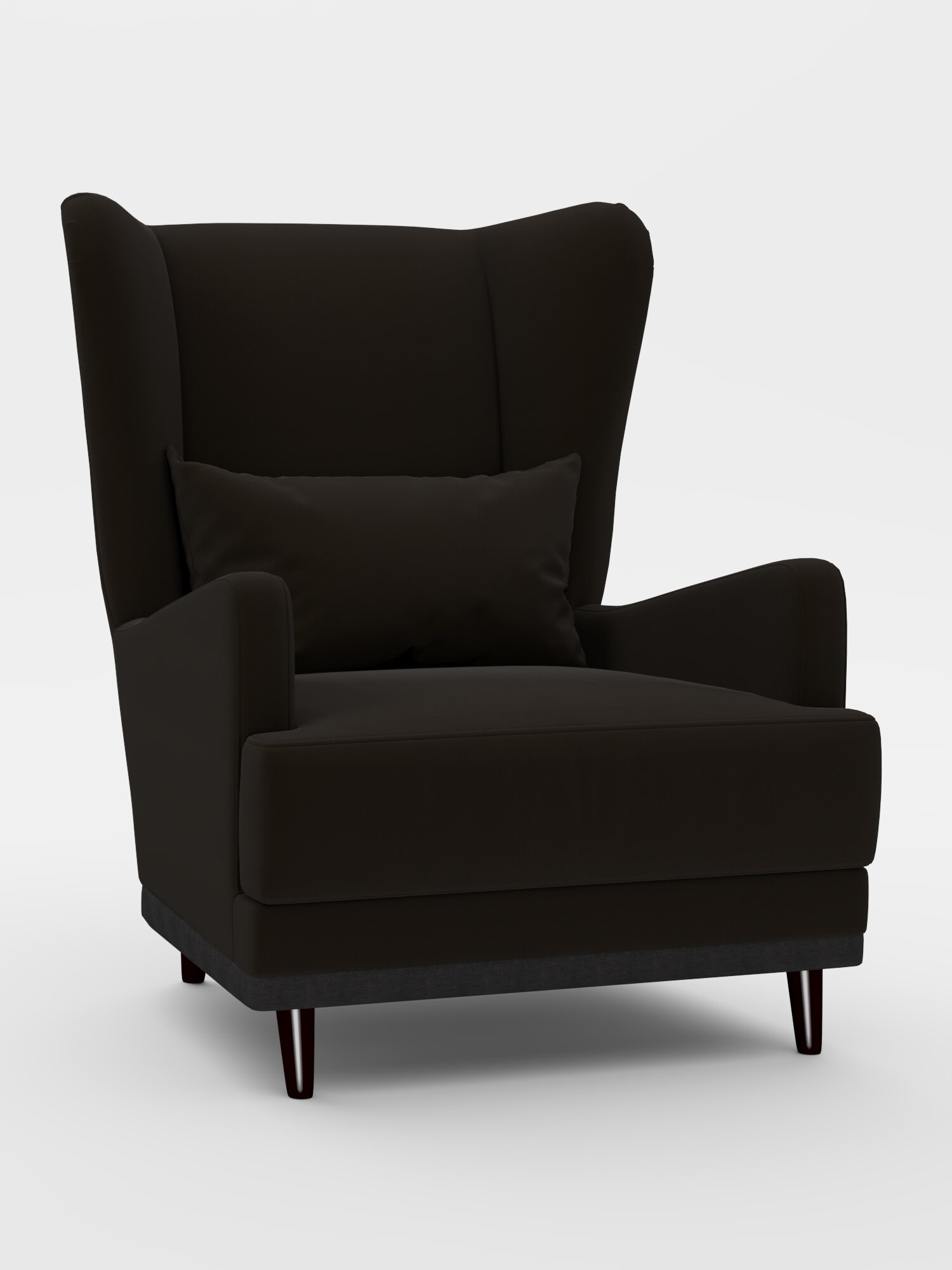 Кресло мягкое Марсель из велюра, коричневый, кресло интерьерное, кресло для гостиной