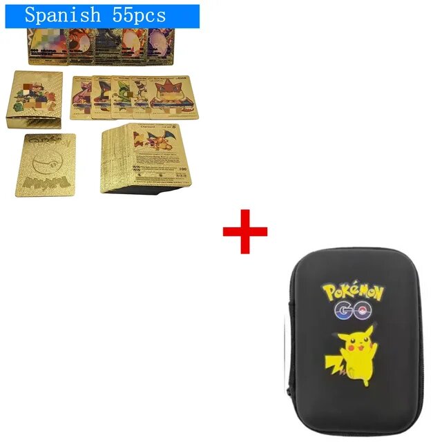 Карты Miniso 5-110, золотые, серебряные, черные, цветные, Vmax, GX, Vstar, испанские, английские, французские, немецкие, коллекционные карты, игрушки, подарки.