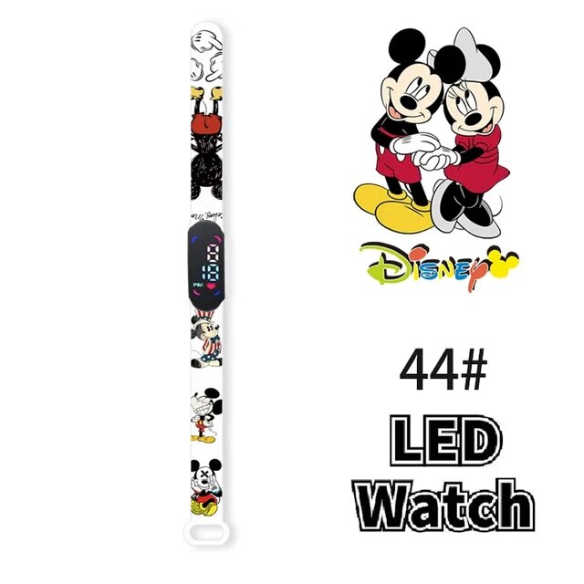 Браслет с изображением Микки и Минни Маус из мультфильма «Холодное сердце» с Дональдом Даком и светодиодными сенсорными часами для детей и школьников, спортивные электронные часы с мультяшным принтом, подарочная игрушка