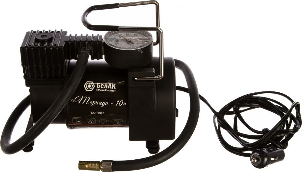 Автомобильный компрессор БелАК (белавтокомплект) Торнадо-10 БАК.99171 черный