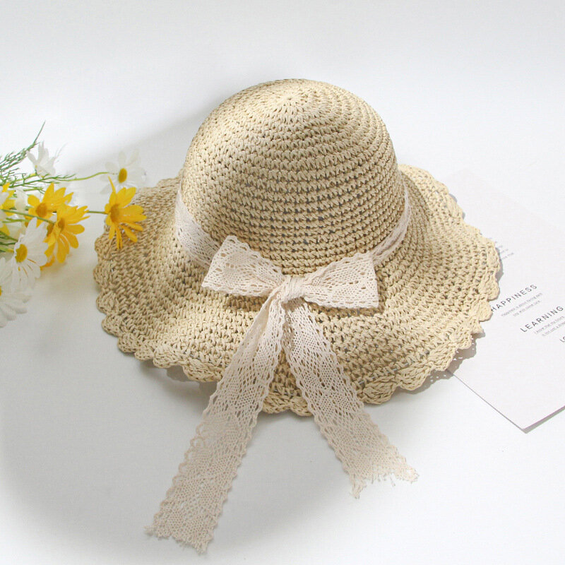 Соломенная шляпа из рафии, женская летняя шляпа от солнца, морская солнцезащитная пляжная шляпа с большими полями, японская тканая шляпа от солнца, оптовая продажа