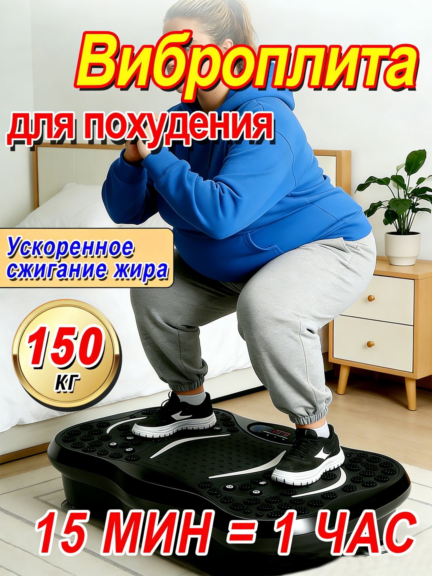 Виброплатформа кардио тренажер для дома, электрический вибротренажер антицеллюлитный для тела, степпер массажер, нагрузка 150 кг