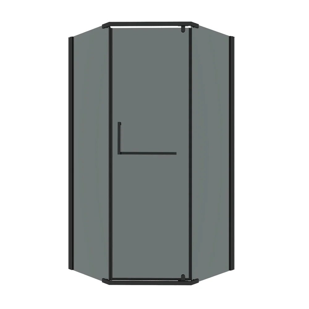 Душевой уголок Grossman Pragma 302. K33.03.1010.21.10 100х100 см, профиль матовый черный, стекло тонированное