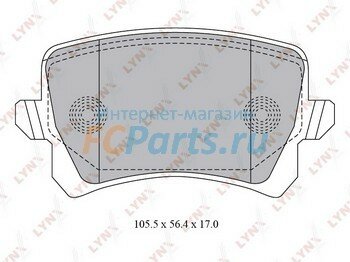 Колодки тормозные дисковые задние VAG, LYNX BD8030